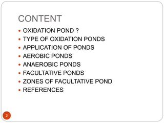 Oxidation pond | PPTX