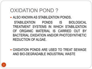 Oxidation pond | PPTX