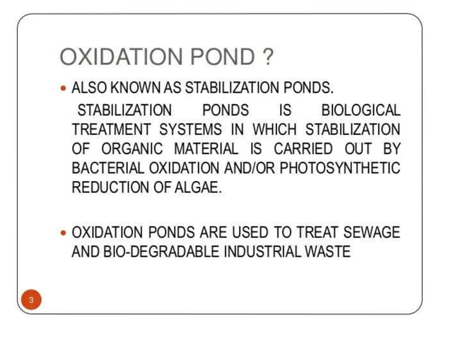 oxidation pond and stabilization pond.ppt