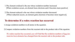 Oxidation reactions | PPTX | Chemistry | Science