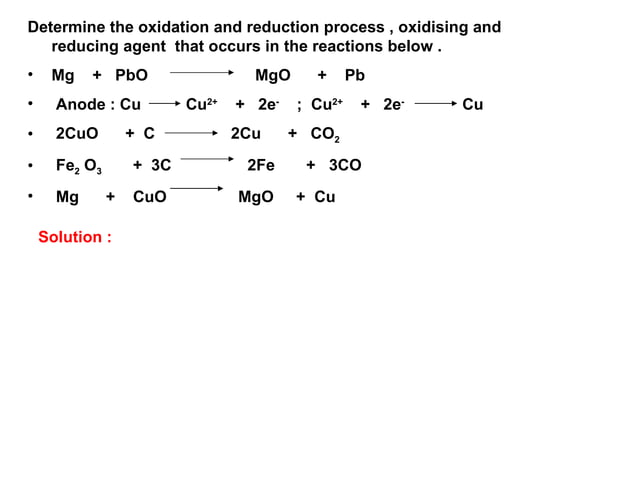 Oxidation & reduction | PPT | Chemistry | Science