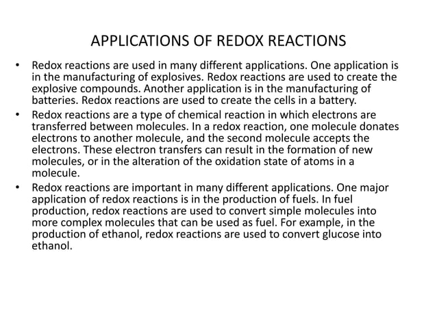 OXIDATION REDUCTION .pptx | Chemistry | Science