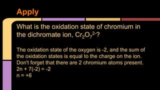 Oxidation reduction lesson grade 9 | PPTX