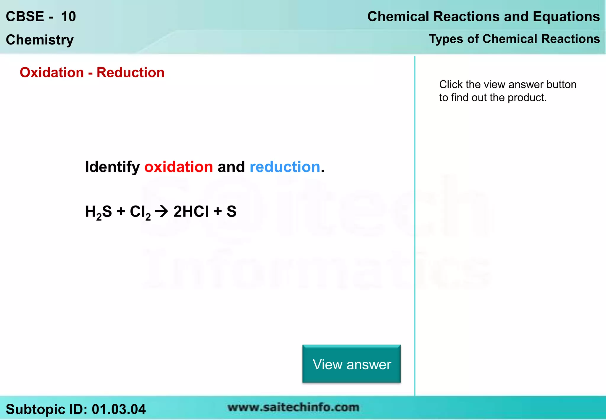 Oxidation reduction reaction | PPT