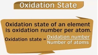 Oxidation state, Valency and Oxidation Number | PPTX