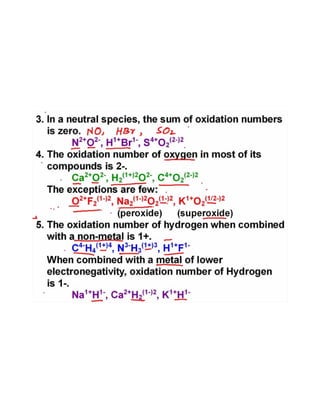 Oxidation states or oxidation numbers | PDF | Chemistry | Science