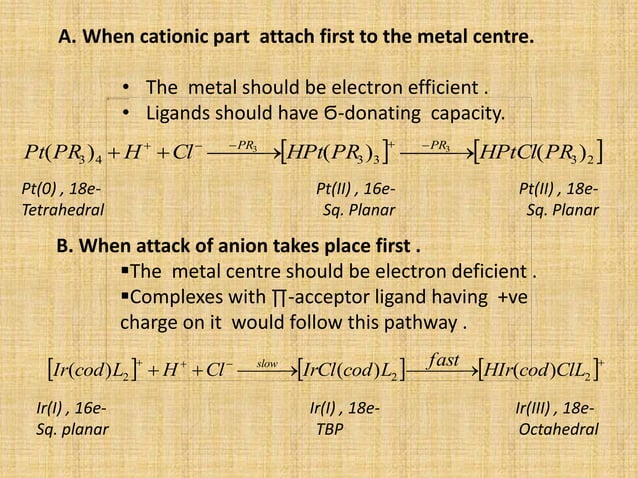 Oxidative addition | PPTX | Chemistry | Science