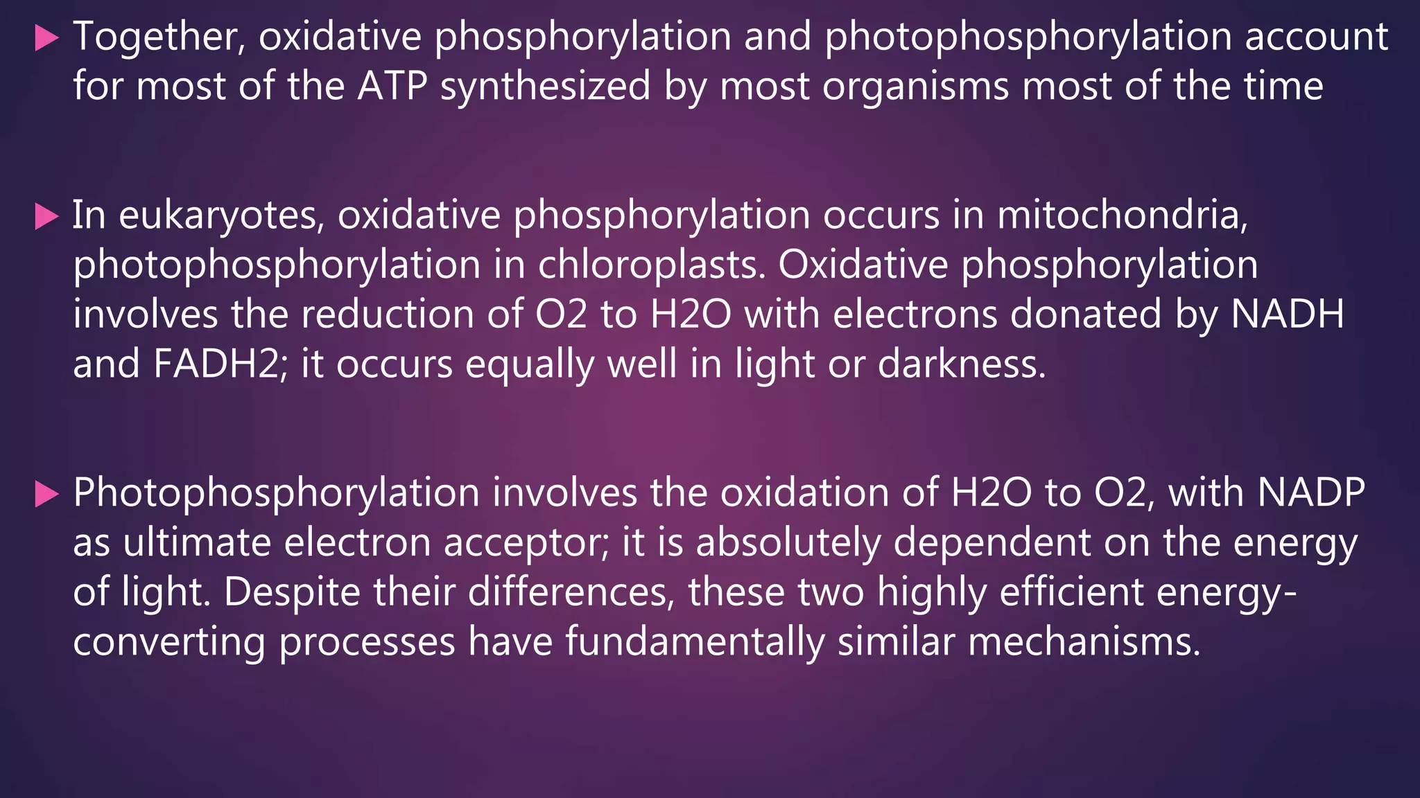 Oxidative phosphorylation | PPTX