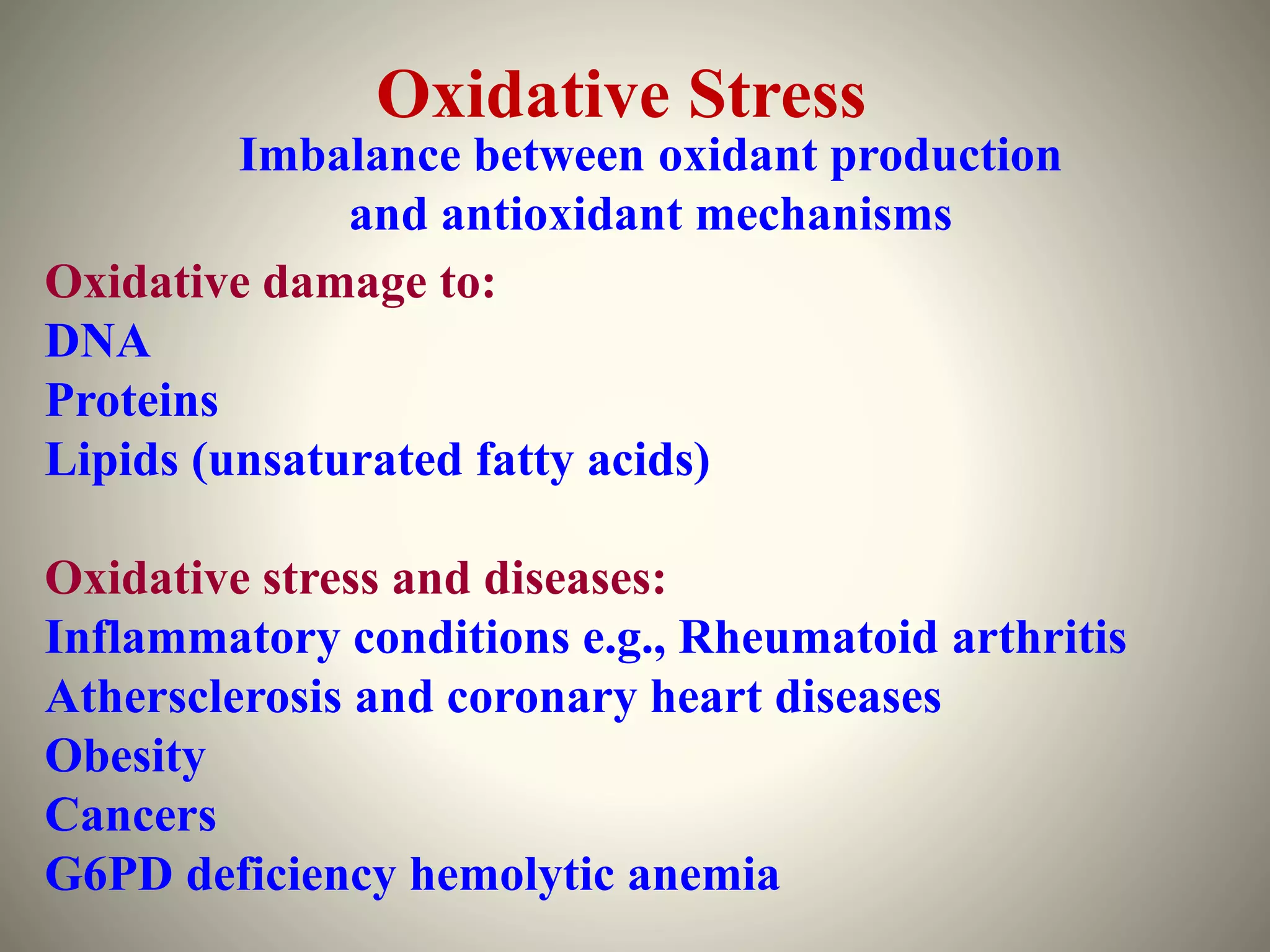 Oxidative Stress | PPTX