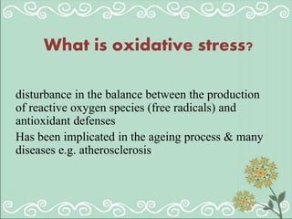 Oxidative stress and disease | PPT