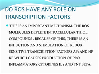 Oxidative stress and periodontal disease- Dr Harshavardhan Patwal | PPT