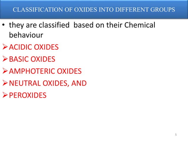 OXIDE in chemistry | PPTX