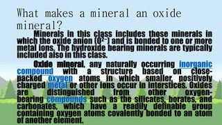 Oxide Minerals | PPTX