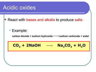 Oxides | PPT | Chemistry | Science