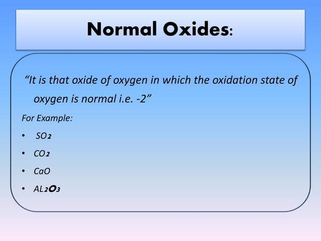 Oxides and their classification | PPTX | Chemistry | Science