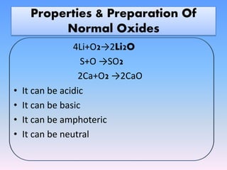 Oxides and their classification | PPTX