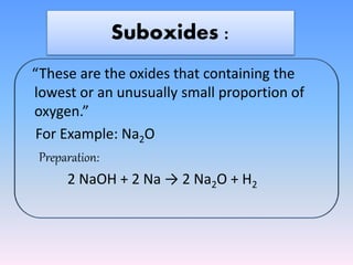 Oxides and their classification | PPTX