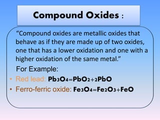 Oxides and their classification | PPTX
