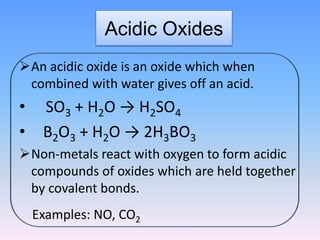 Oxides and their classification | PPTX