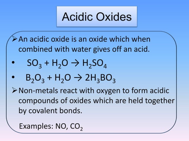 Oxides and their classification | PPTX | Chemistry | Science