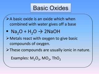 Oxides and their classification | PPTX