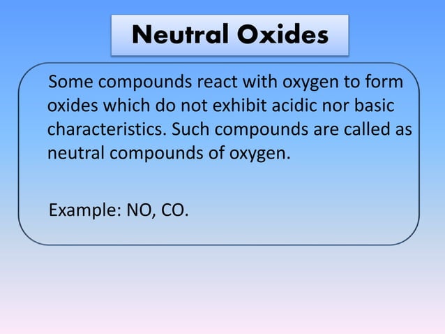 Oxides and their classification | PPTX | Chemistry | Science
