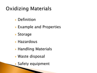 Oxidizing materials | PPT