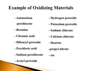 Oxidizing materials | PPT