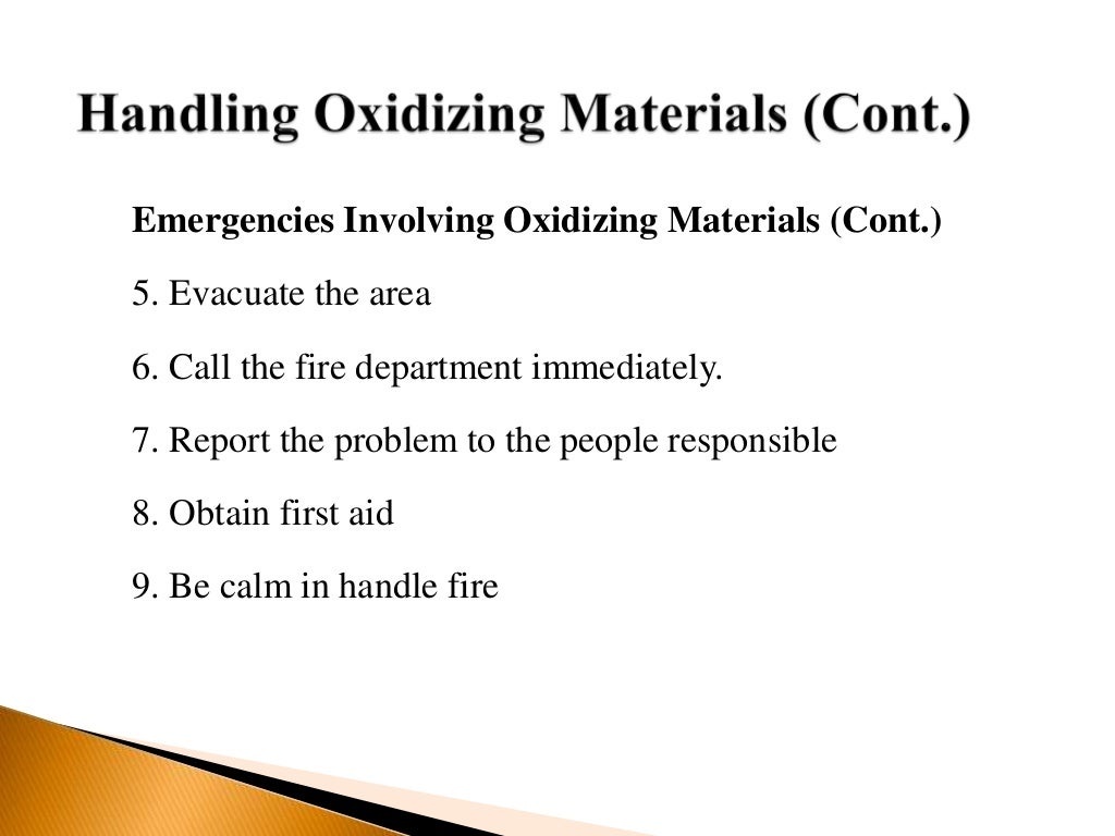Oxidizing materials