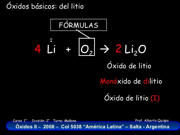 Oxido de Litio