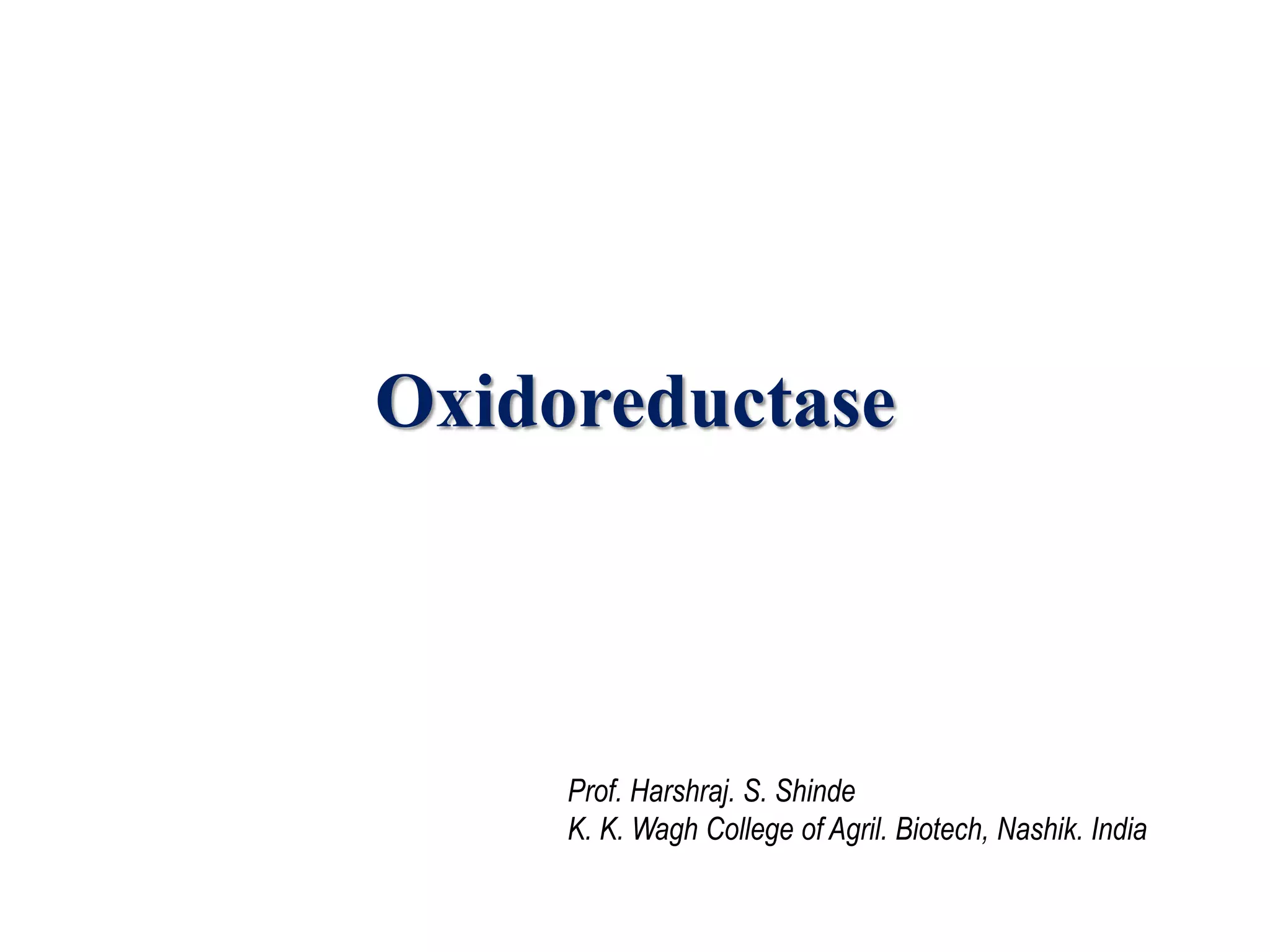 Oxidoreductase | PPTX | Chemistry | Science