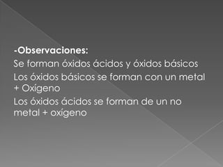 Oxidos | PPTX