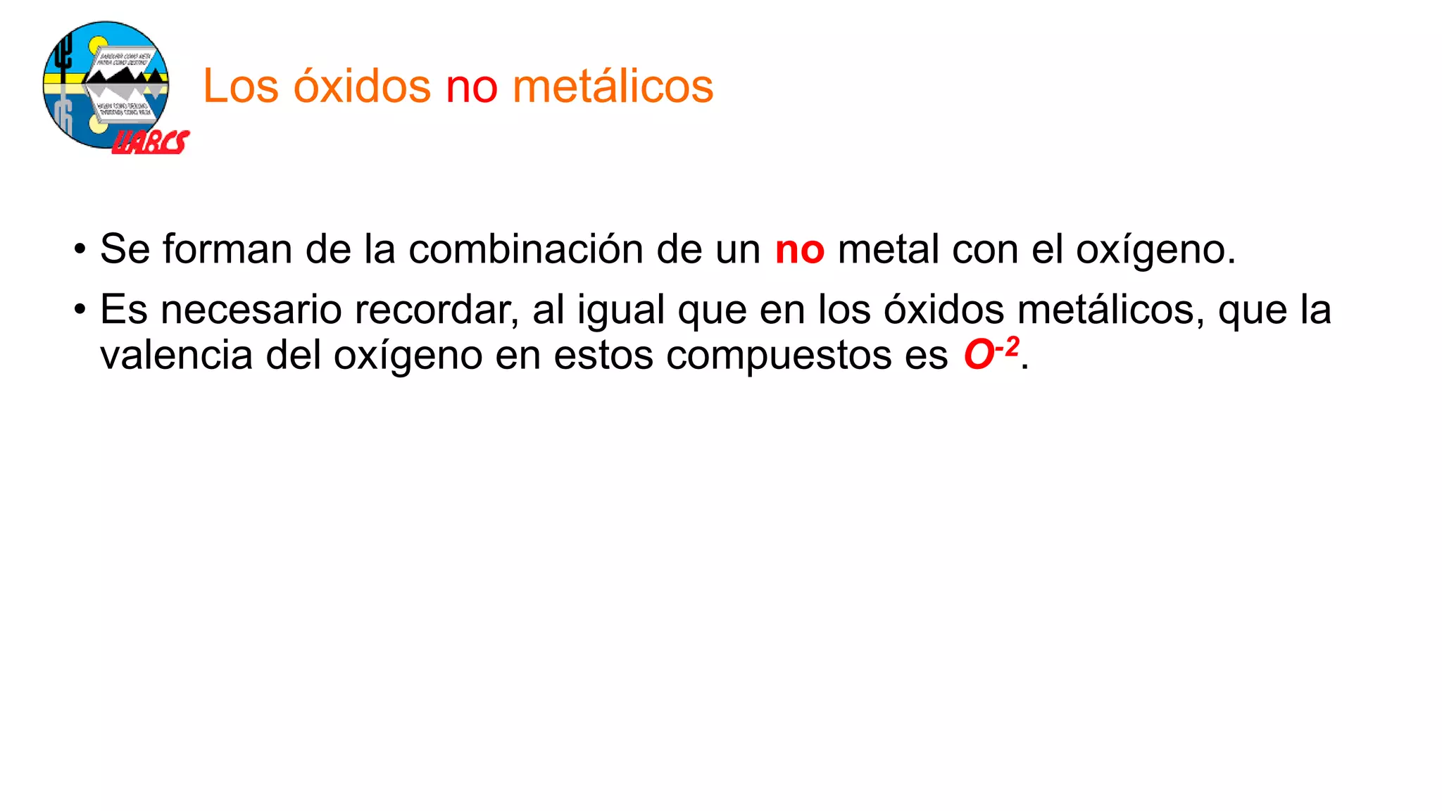 Oxidos no metalicos | PDF