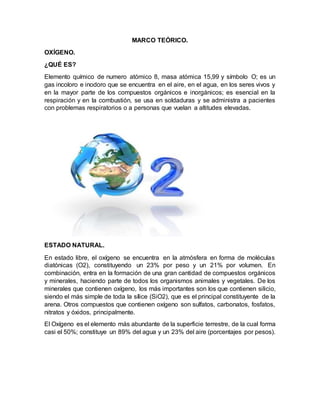 Oxigeno e hidrogeno | DOCX