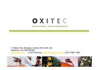 Oxitec Overview March 2008 V3 (Pdf) [Modo De Compatibilidade] | PDF ...