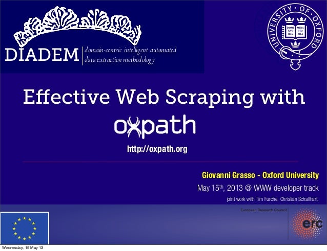 Effective Web Scraping with OXPath