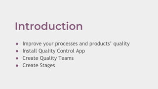 Odoo Experience 2018 - How a Feedback Loop Helps to Fine-Tune Your ...