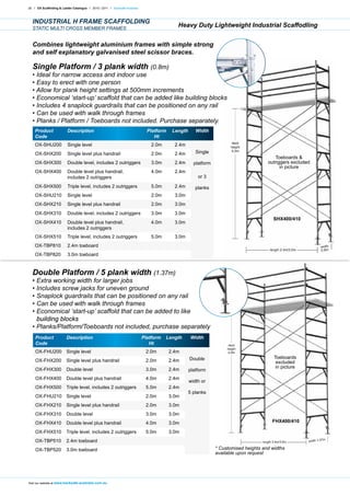 Backsafe Australia Ox scaffolding ladder_catalogue | PDF