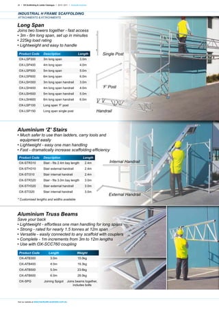 Backsafe Australia Ox scaffolding ladder_catalogue | PDF