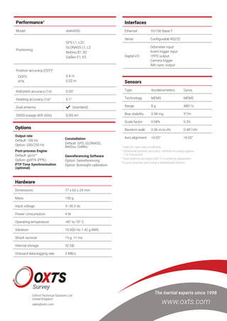 Oxts xnav650-datasheet | PDF