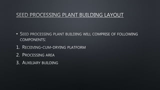 Planting, Layout and establishment processing plant. | PPTX