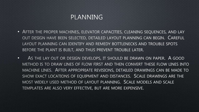 Planting, Layout and establishment processing plant. | PPT