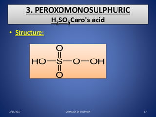 Oxyacids of Sulphur | PPTX