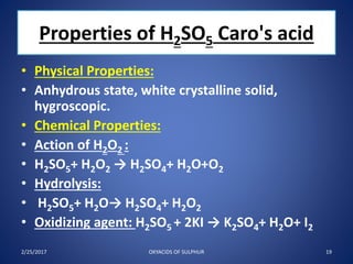 Oxyacids of Sulphur | PPTX