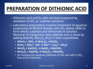 Oxyacids of Sulphur | PPTX