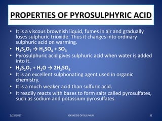 Oxyacids of Sulphur | PPTX