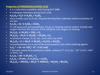 Oxyacids of Sulphur | PPTX