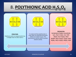 Oxyacids of Sulphur | PPTX