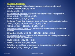 Oxyacids of Sulphur | PPTX