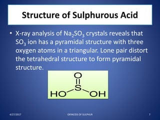 Oxyacids of Sulphur | PPTX